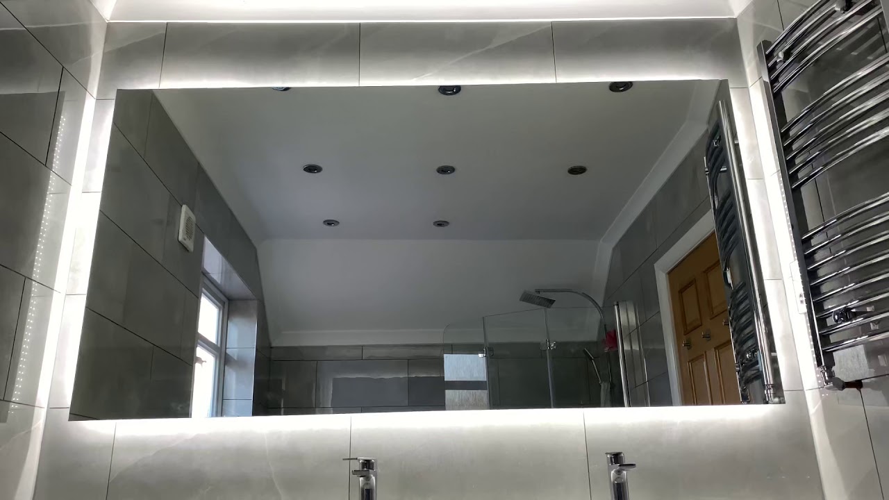 Mirror with Back lit led lights - YouTube