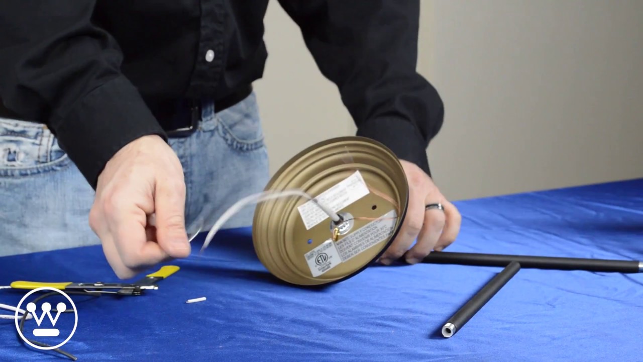 How To Install A Pendant With Adjustable Rods - YouTube