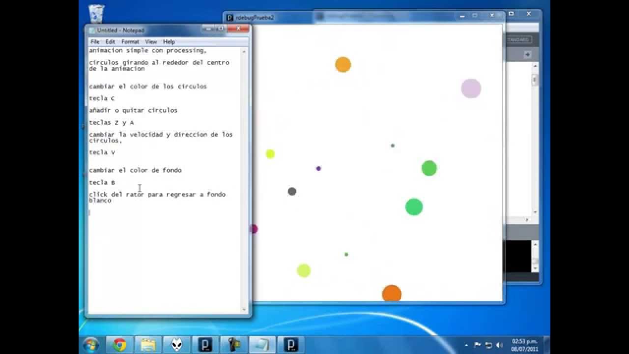 Círculos Girando, Animación en Processing con Código Fuente - YouTube