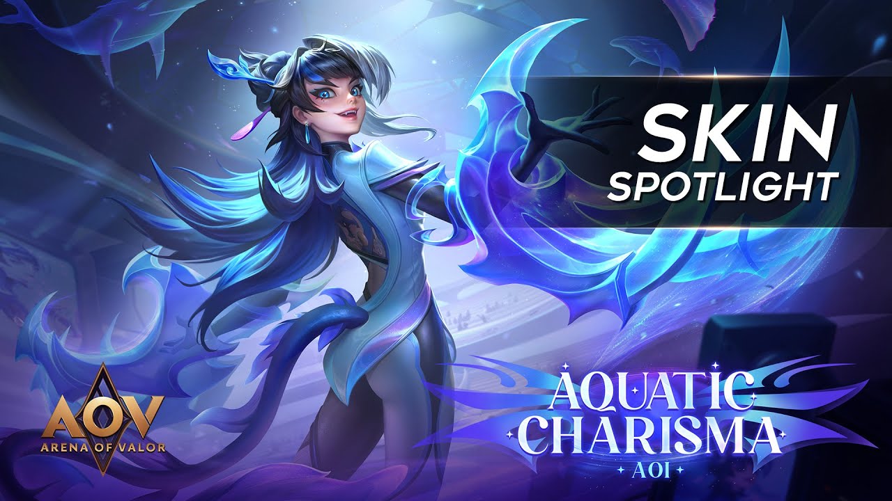 Aoi Aquatic Charisma Skin Spotlight - Garena AOV (Arena of Valor) - YouTube