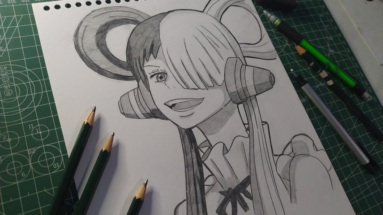 DRAWING PROCESS OF UTA | ONE PIECE - YouTube