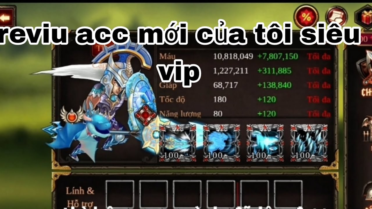 [EPIC HEROES WAR] reviu acc mới của tôi siêu vip - YouTube