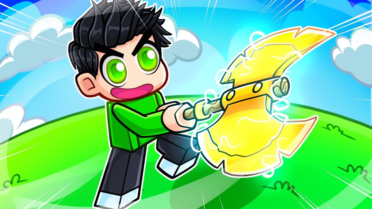 Using the New OP BATTLE AXE in Roblox Rivals! - YouTube