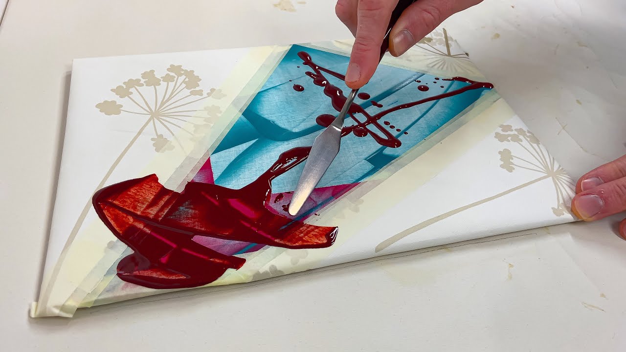Abstract Painting Demo With Masking Tape And Oil Paint / Work #9 - YouTube