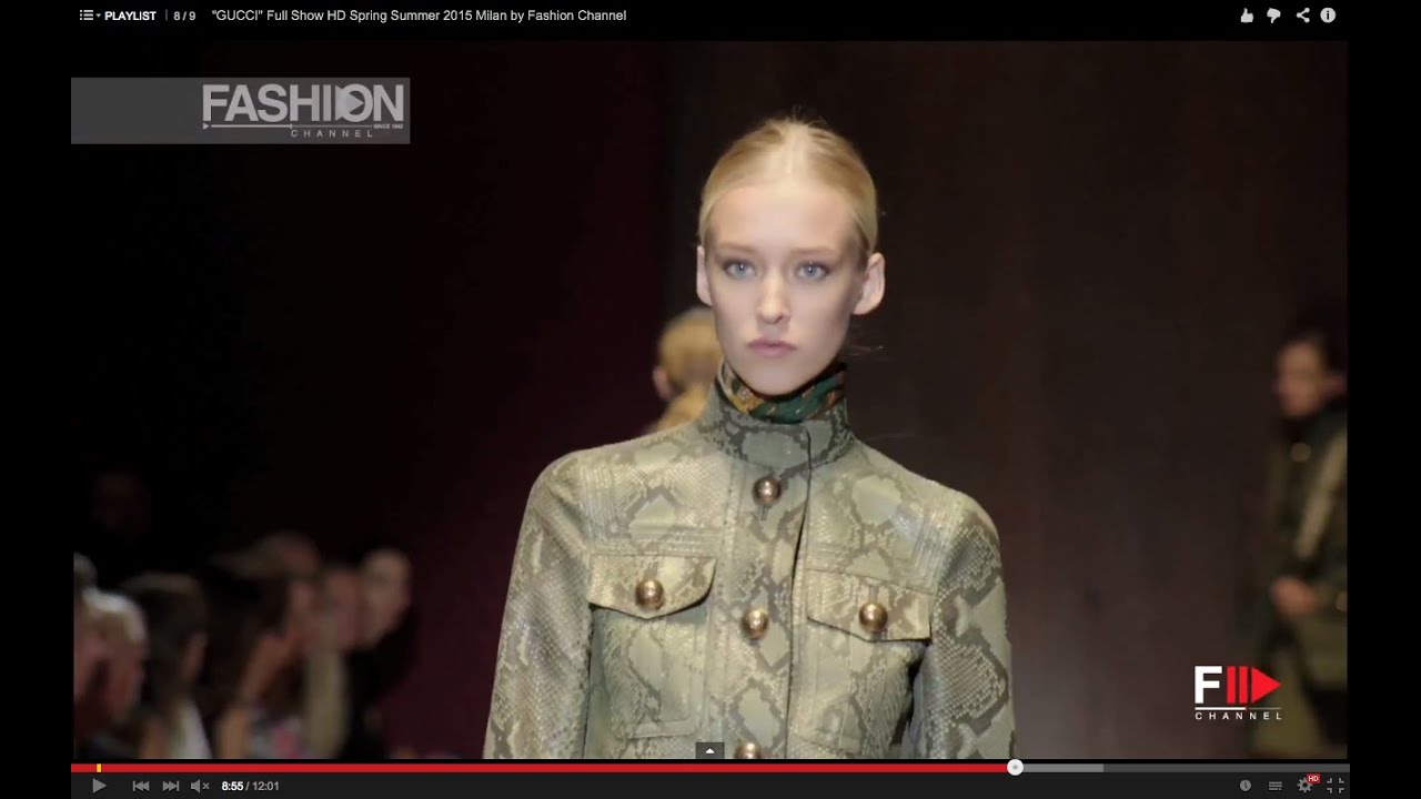 "GUCCI" Full Show HD Spring Summer 2015 Milan by Fashion Channel - YouTube