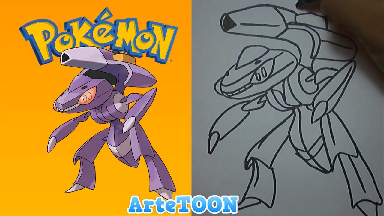 Como dibujar a Genesect paso a paso (Pokemon) - How to draw Genesect ...