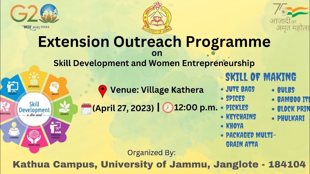 Extension Outreach Programme on Skill Development and Women ...