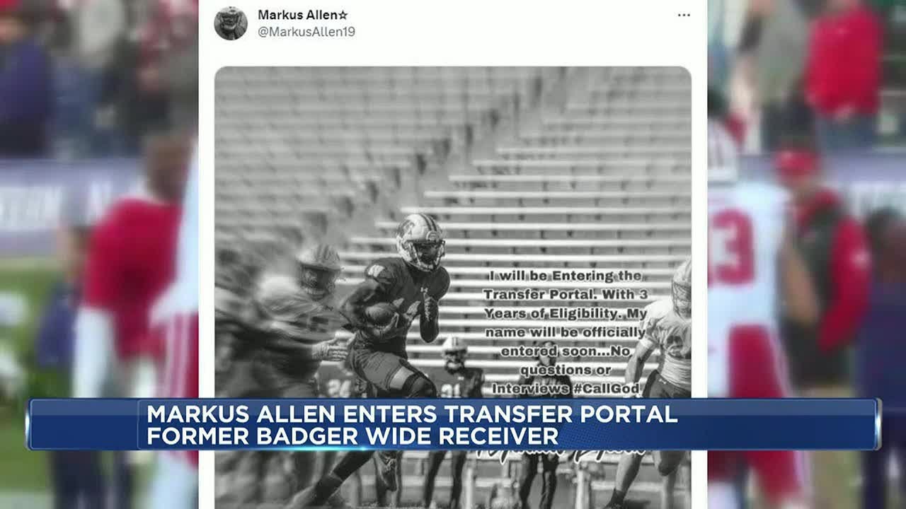 Badgers WR Markus Allen enters transfer portal - YouTube