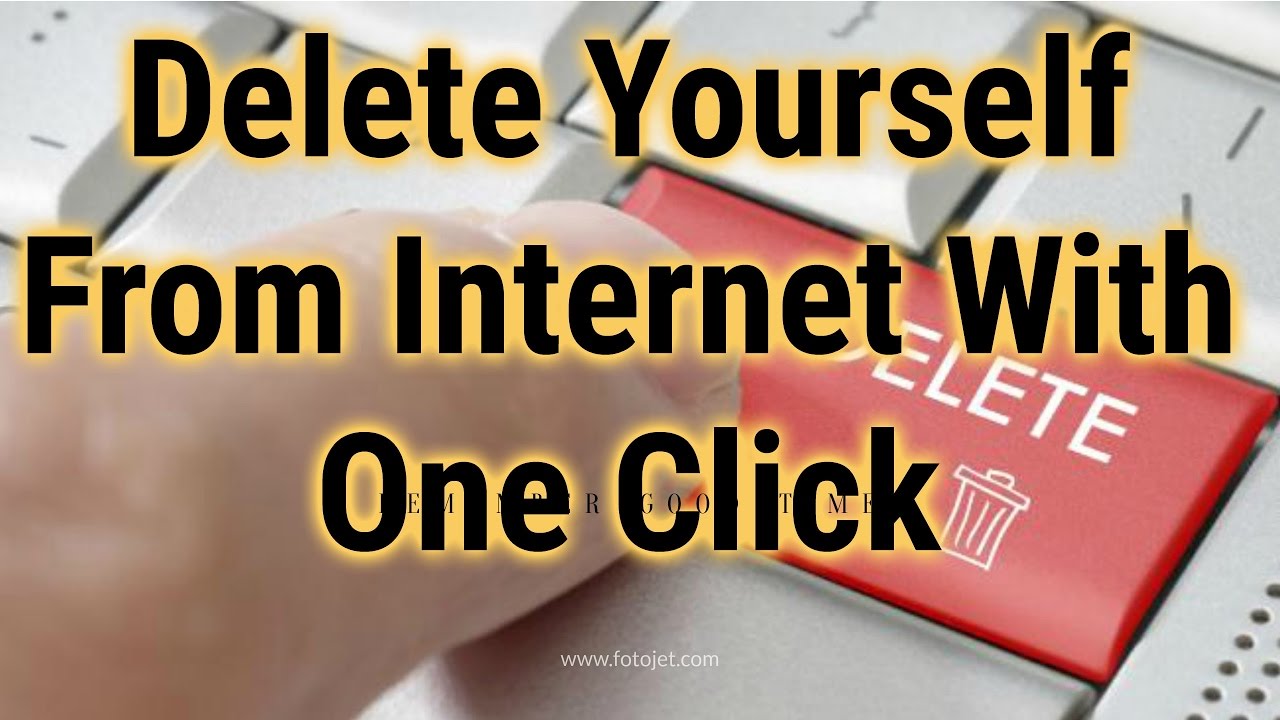 Delete Yourself From Internet With One Click!!! - YouTube