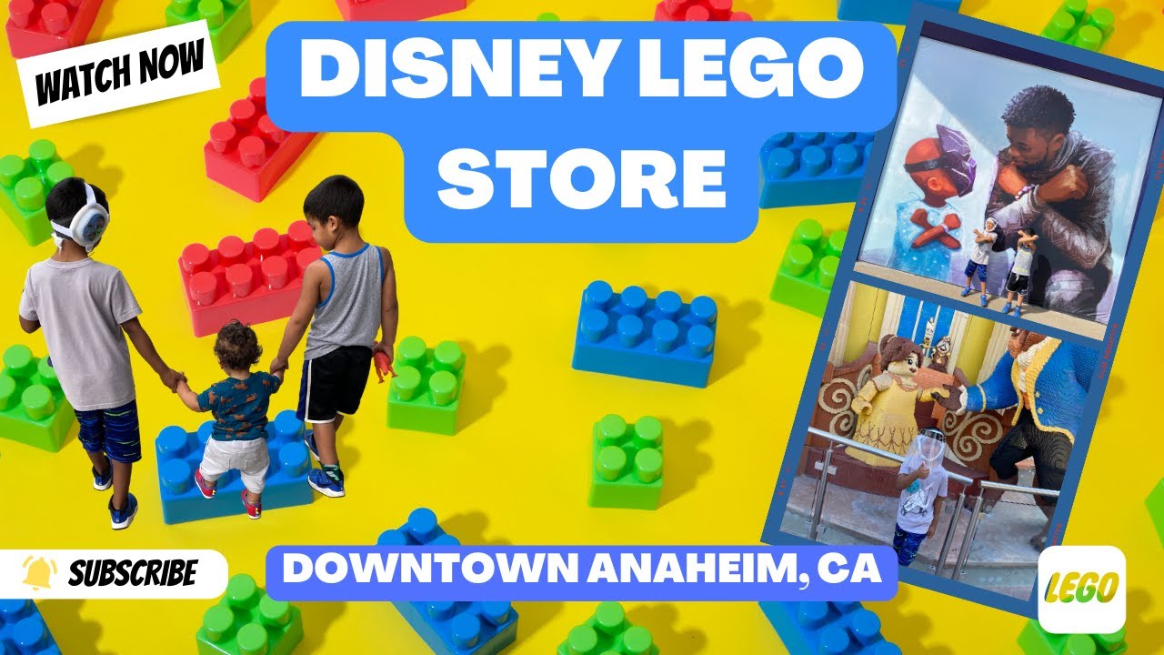 Downtown Disney Incredible Lego Store/Family Time (Anaheim CA) - YouTube