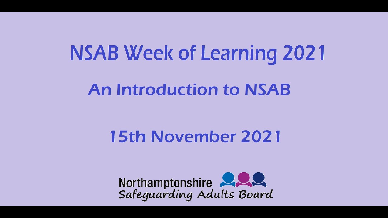 NSAB Week of Learning - An Introduction to NSAB - YouTube