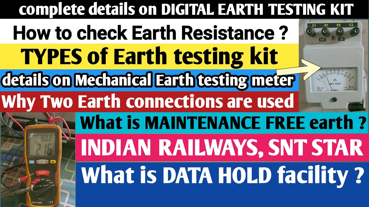 Complete details on DIGITAL EARTH TESTING kit and on MECHANICAL EARTH ...
