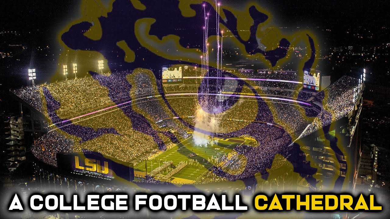 Lsu Stadium At Night