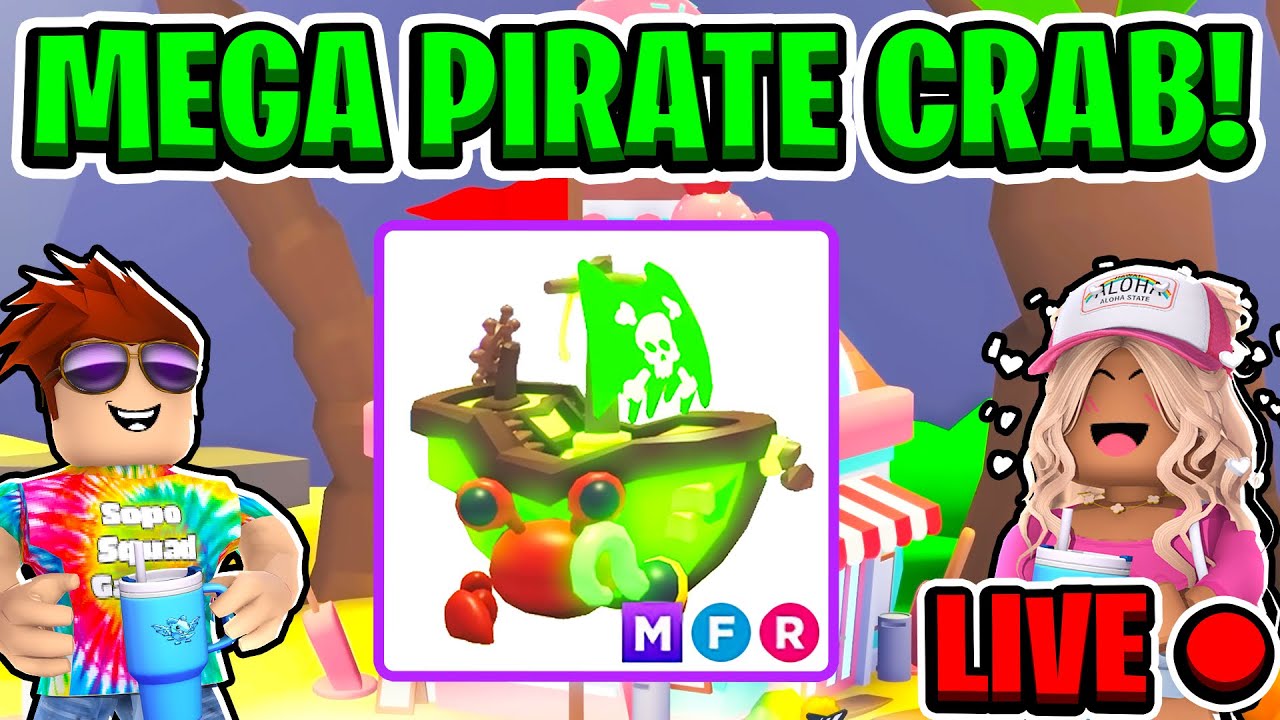Making The NEW Adopt Me MEGA Pirate Hermit Crab! Giveaways! - YouTube