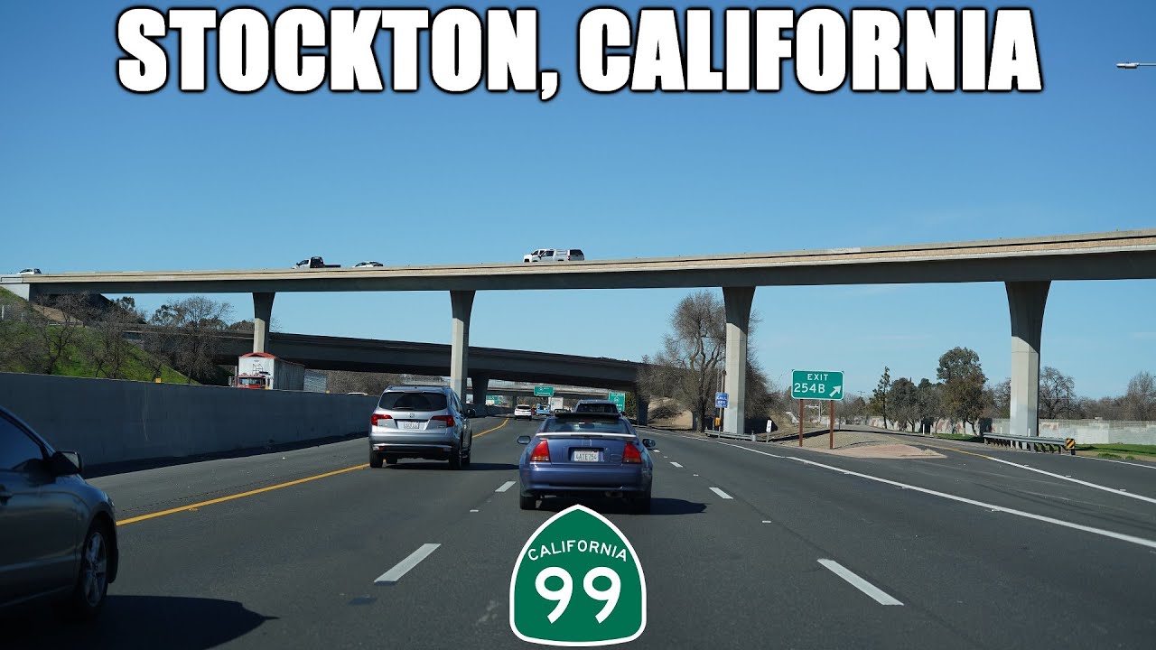 CA-99 North in San Joaquin County: Manteca, Stockton, & Lodi - YouTube