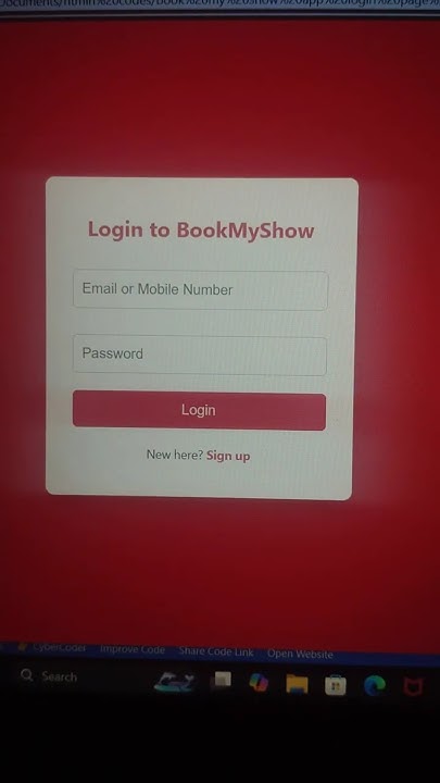 Create BookMyShow App Login Page Using HTML and CSS | Full Tutorial - YouTube