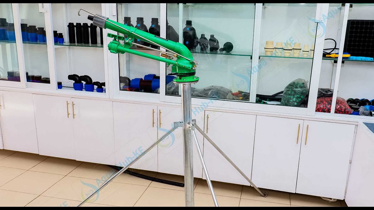 How to setup Flange Rain Gun Sprinkler - YouTube