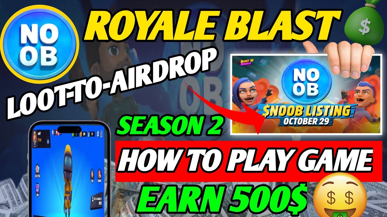 how to Play Royale Blast game || Royale Blast Noob Earn Game complete ...