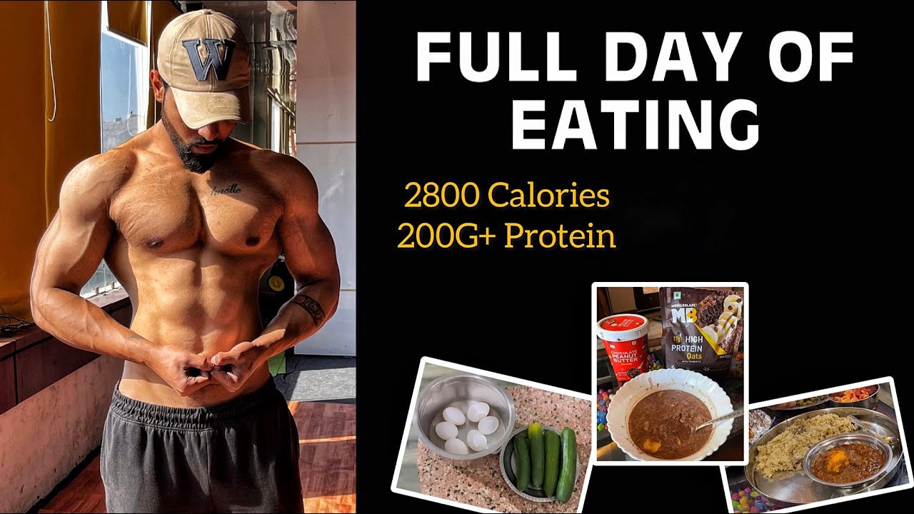 MY FULL DAY OF EATING TO GET SHREDDED & LEAN🔥2800 Calories Indian Diet, 200G+ Protein ...