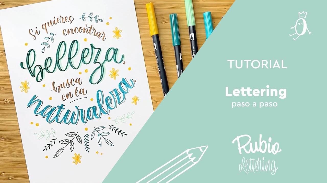 Tutorial Crea un composición de lettering paso a paso | RUBIO Lettering ...