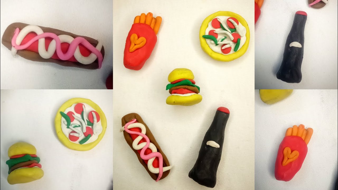 Food Clay Modelling for Kids #art #kids #clay - YouTube