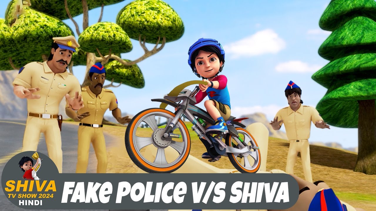 Fake Police Vs Shiva | शिवा | Shiva | Super Action Cartoon Ep | Shiva ...