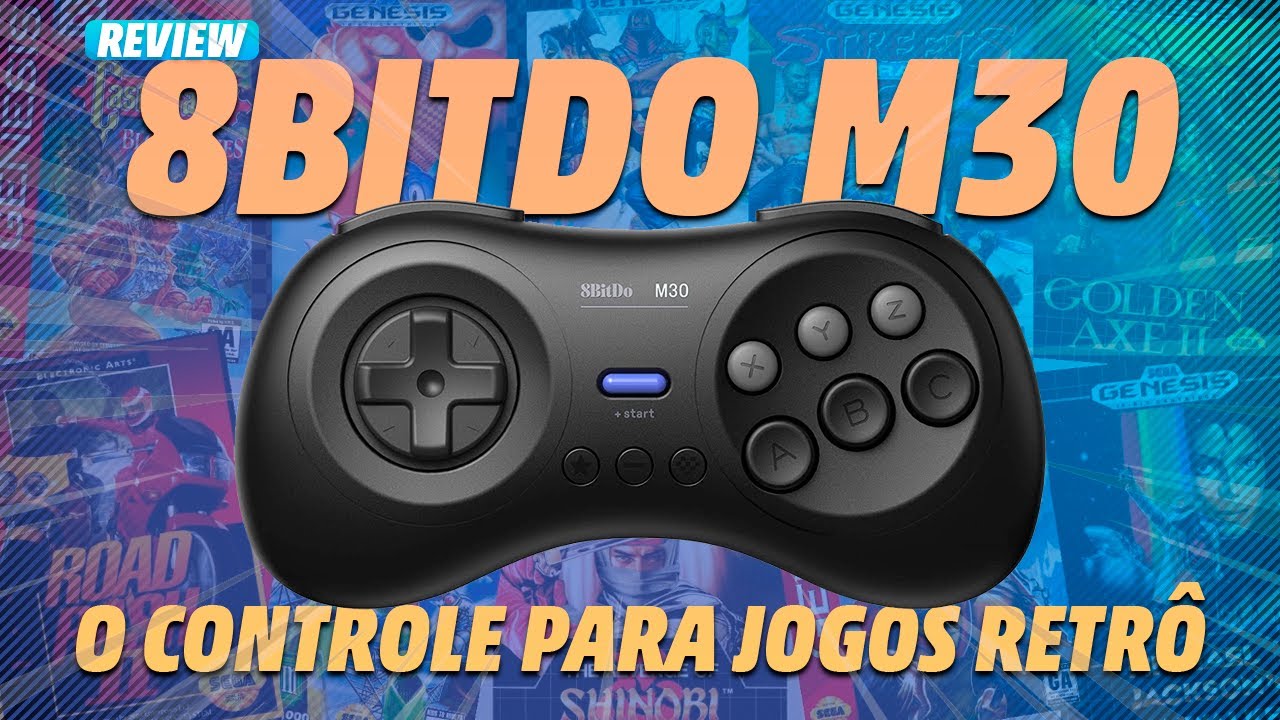 8BITDO M30 o melhor controle para jogos retrô do Mega Drive/Master ...
