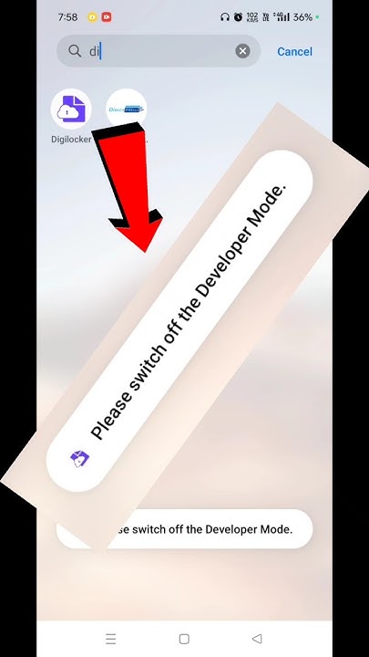 Digilocker open nahi ho raha hai | Please switch off the developer problem in digilocker app 100 ...