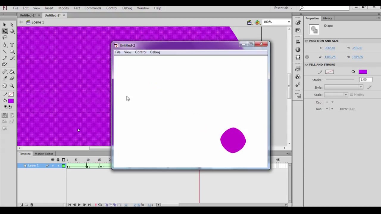 Flash Animation Tutorials -08- Shape Tween - YouTube