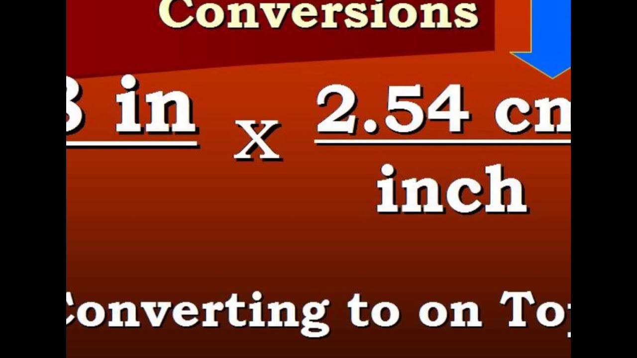 Conversion Video Inches to Centimeters and back again - YouTube