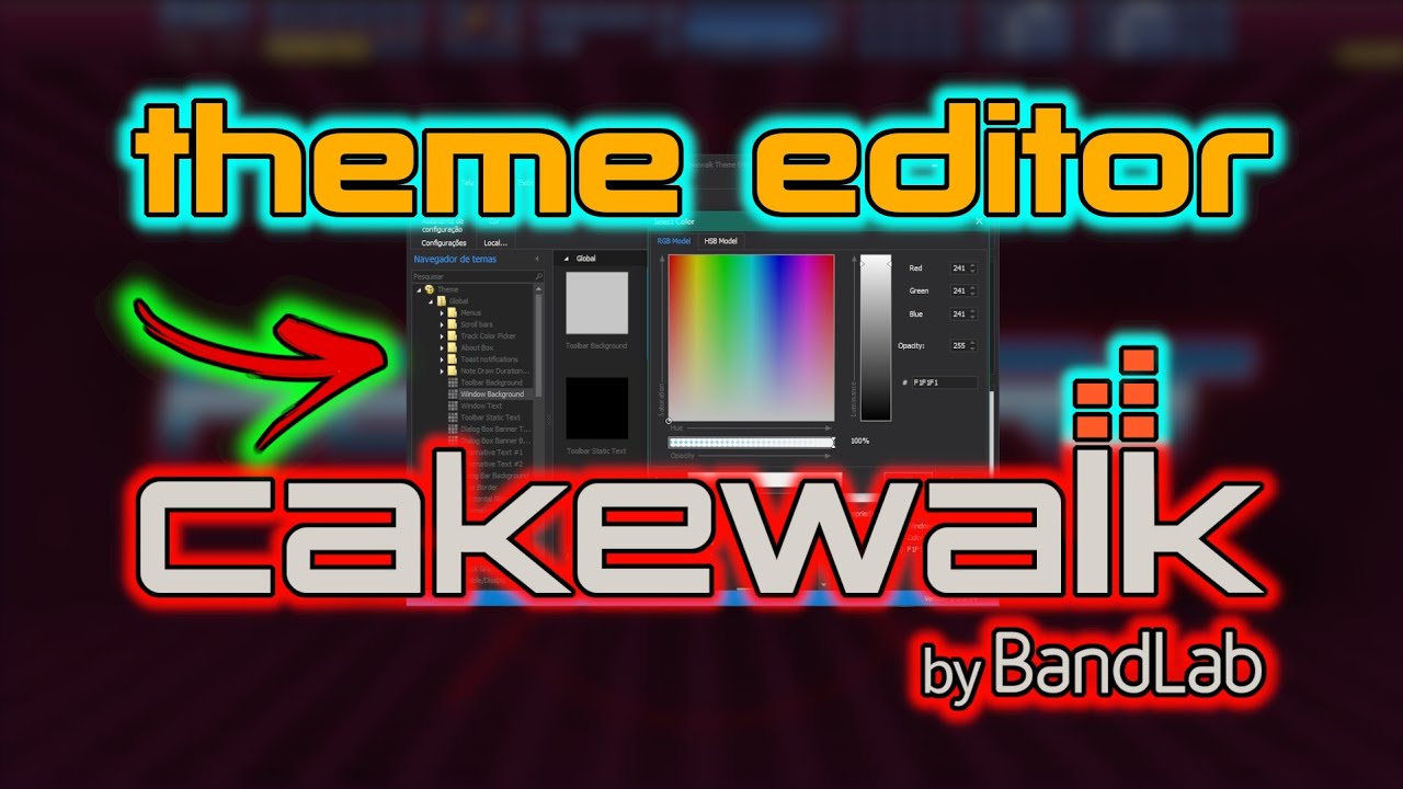 COMO CONFIGURAR O THEME EDITOR | CAKEWALK BY BANDLAB - YouTube