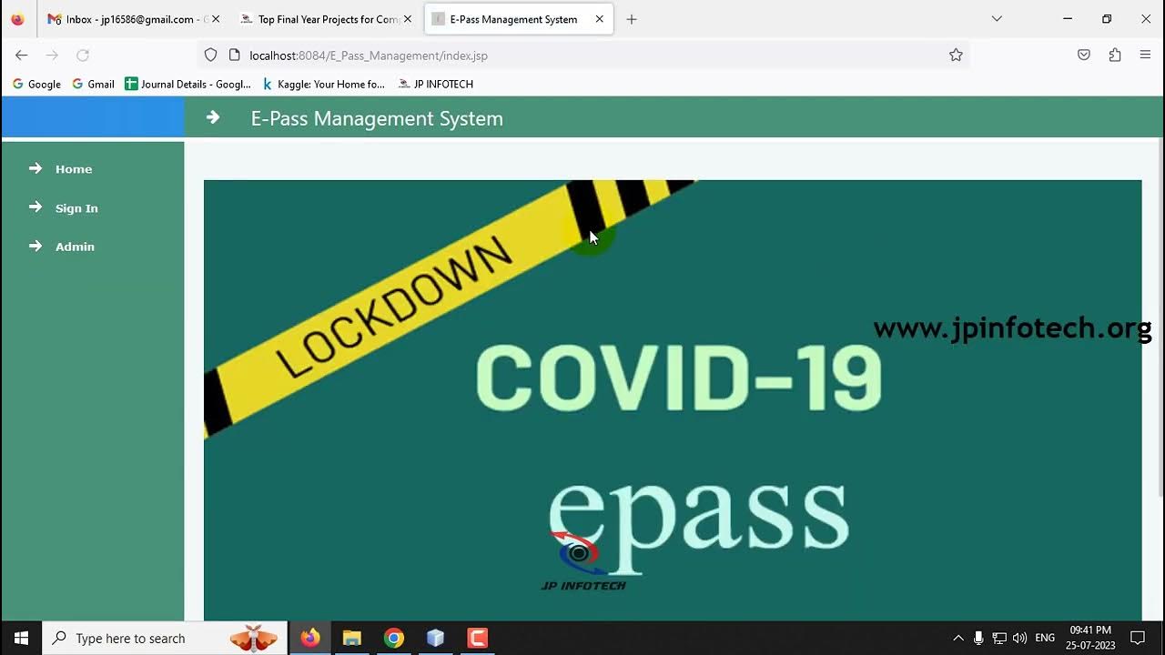 E-Pass Management System | Curfew E-Pass Management System | Java Final Year Project 2025 - YouTube