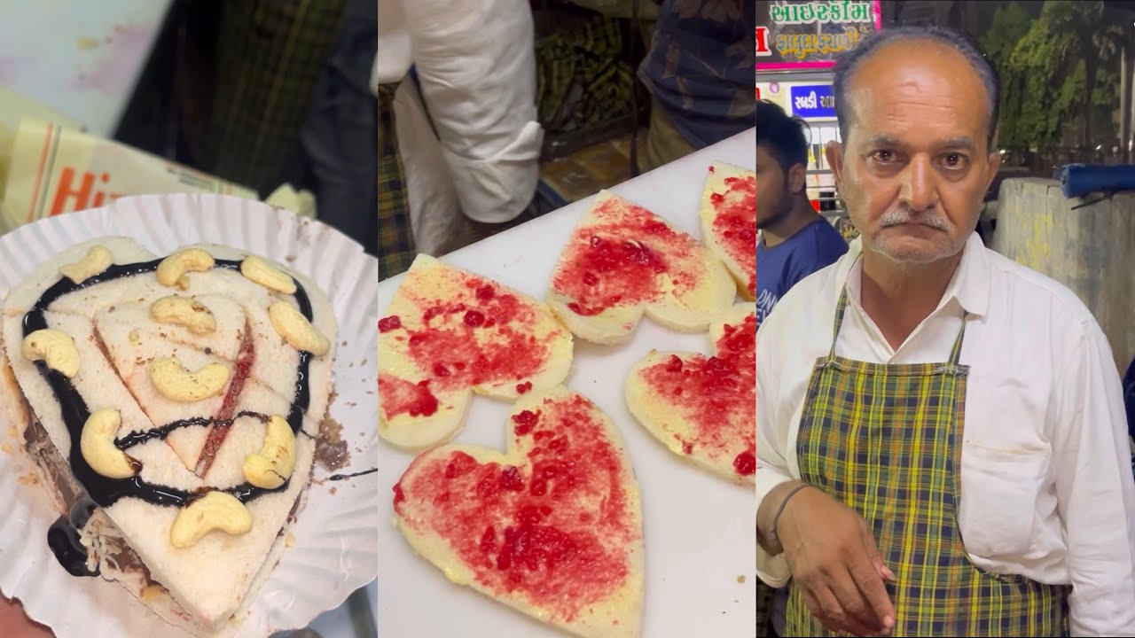 Most Unique Dil wala Sandwich in Bhavnagar ️😱 Chocolaty Heart Sandwich ...