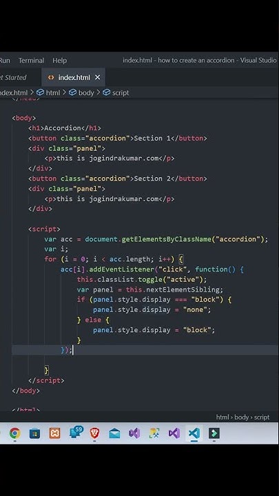 How To Create An Accordion Using Css And Javascript Html Css Javascript Accordion Shorts