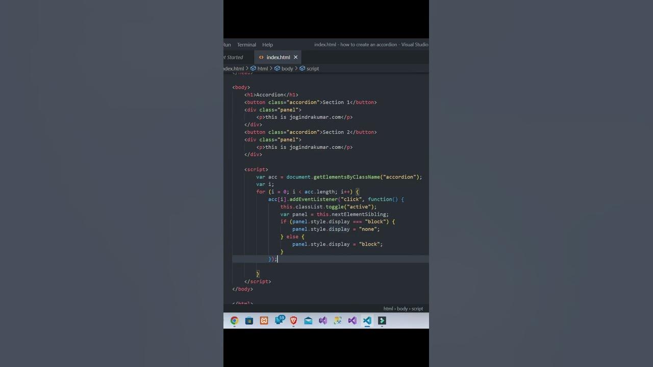 How To Create An Accordion Using Css And Javascript Html Css 8411