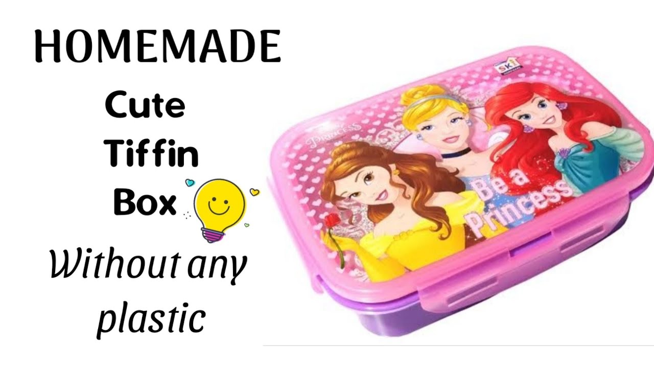 Homemade cute tiffin box//Without any plastic 😍//How to make tiffin box ...
