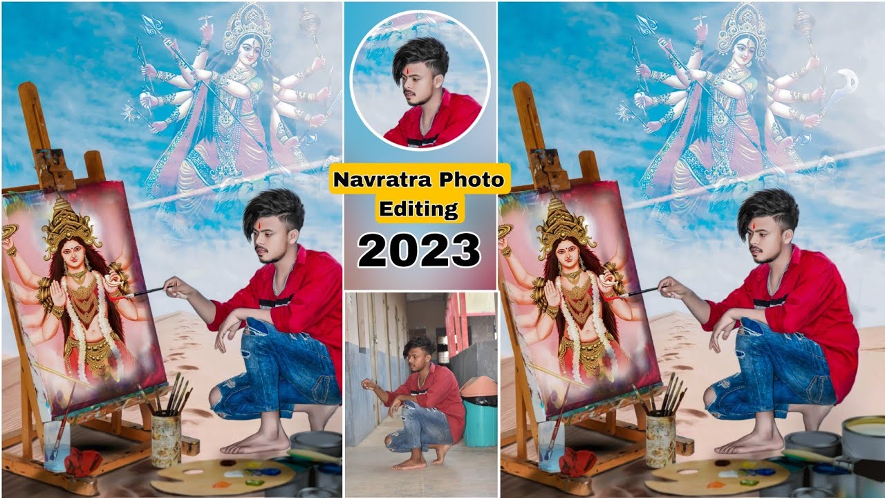 Navratri Photo Editing 2023 | kaise karen | Durga Puja Photo Editing ...