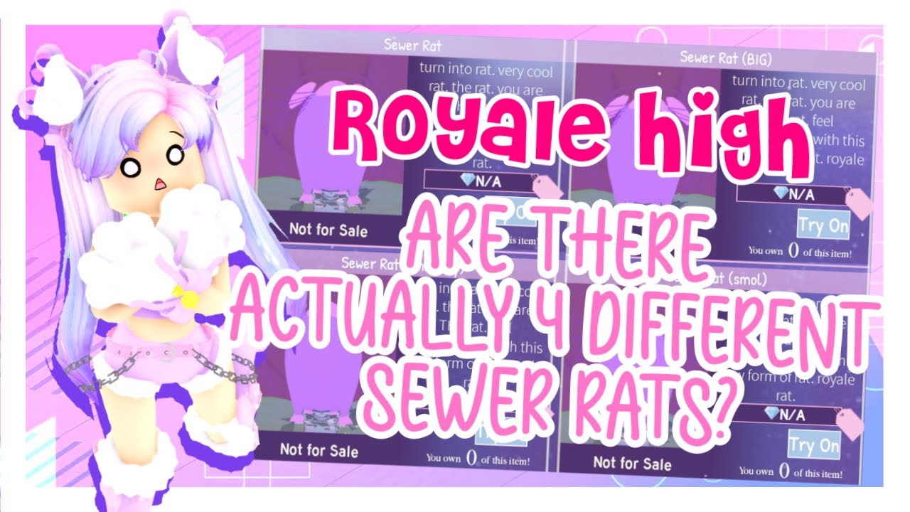 Are there actually 4 different Sewer Rats? Royale High Magical Sewer ...