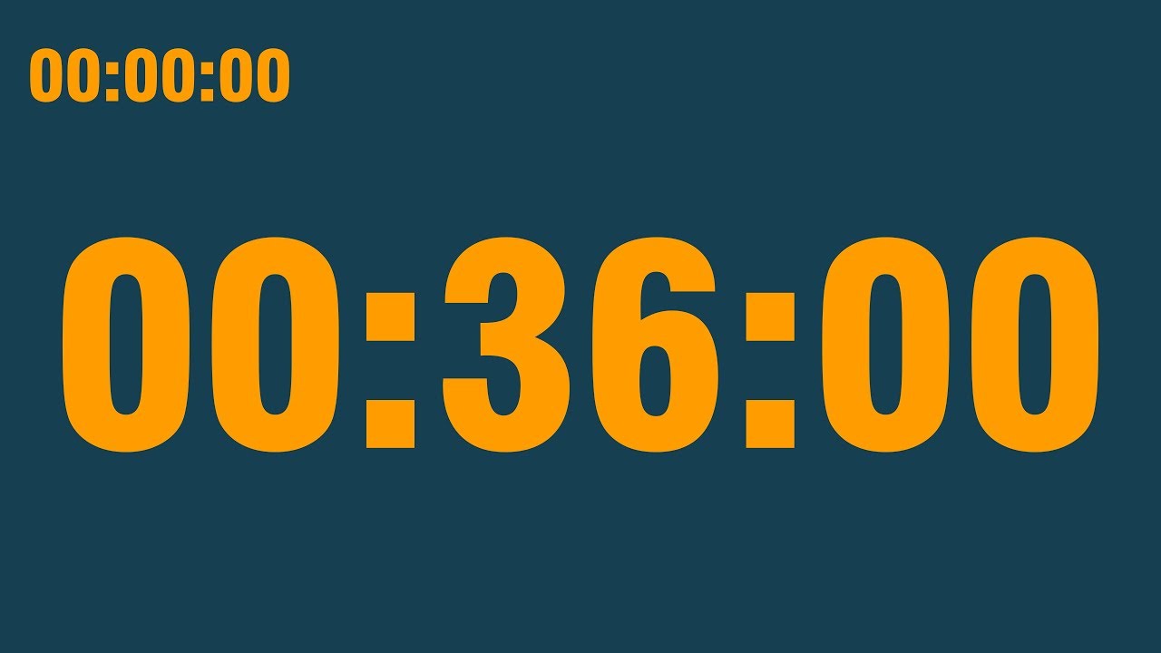 36 minute timer (with end alarm, time elapsed and progress bar) - YouTube