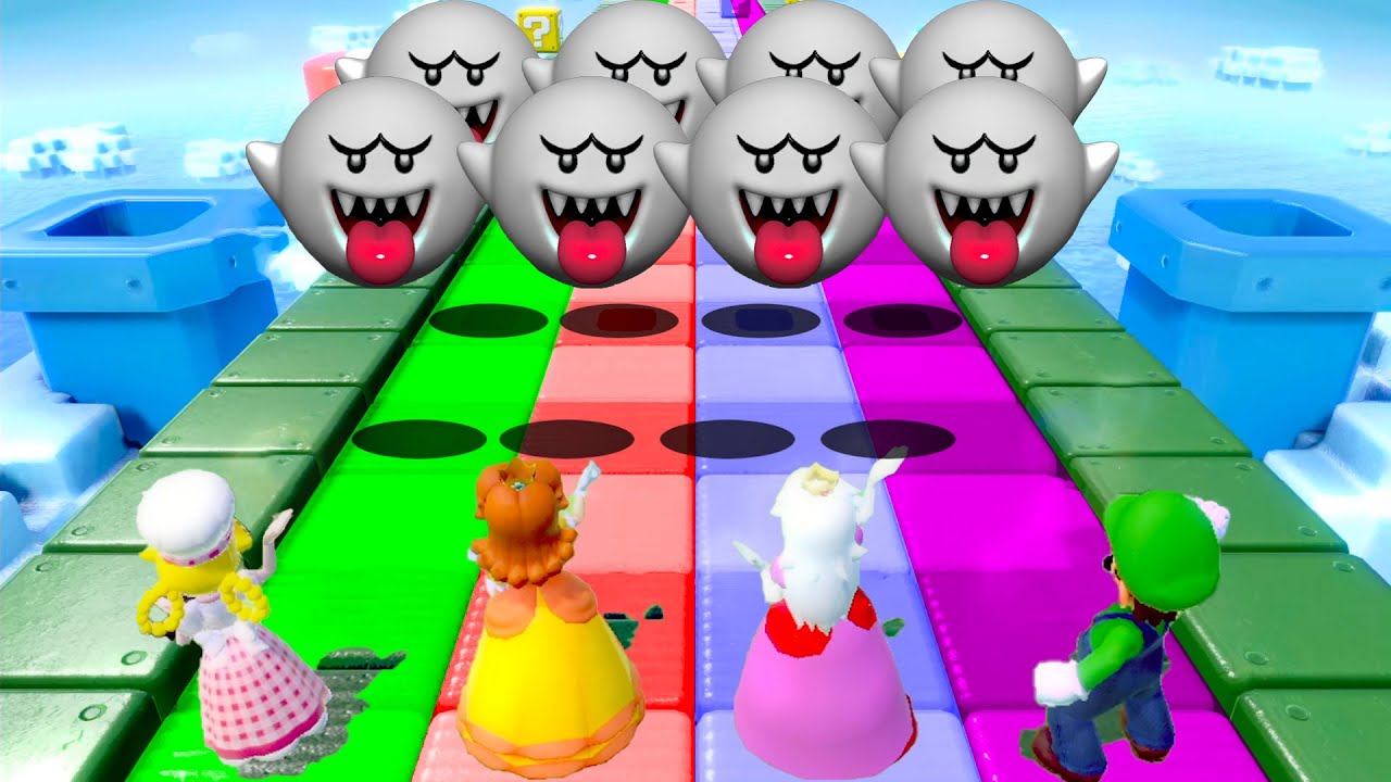 Super Mario Party All Minigames Patissiere Peach vs Daisy vs Super ...