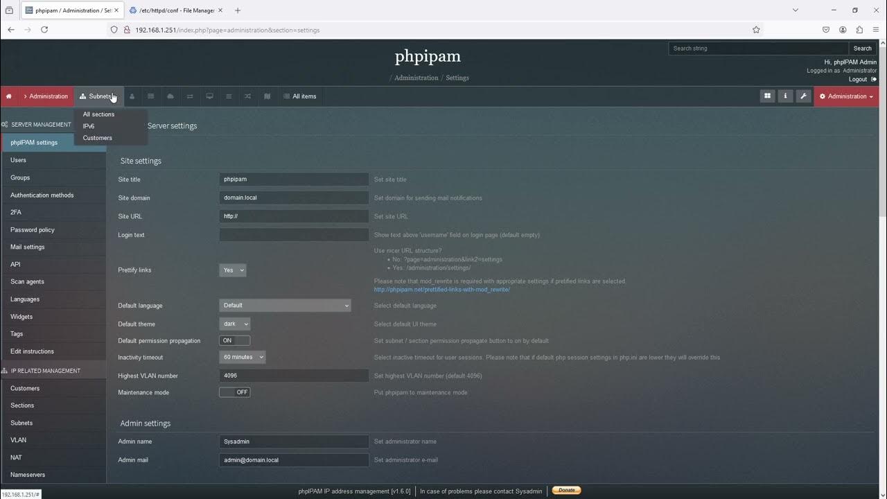 php{IPAM} Prettify links setup and configuration - YouTube