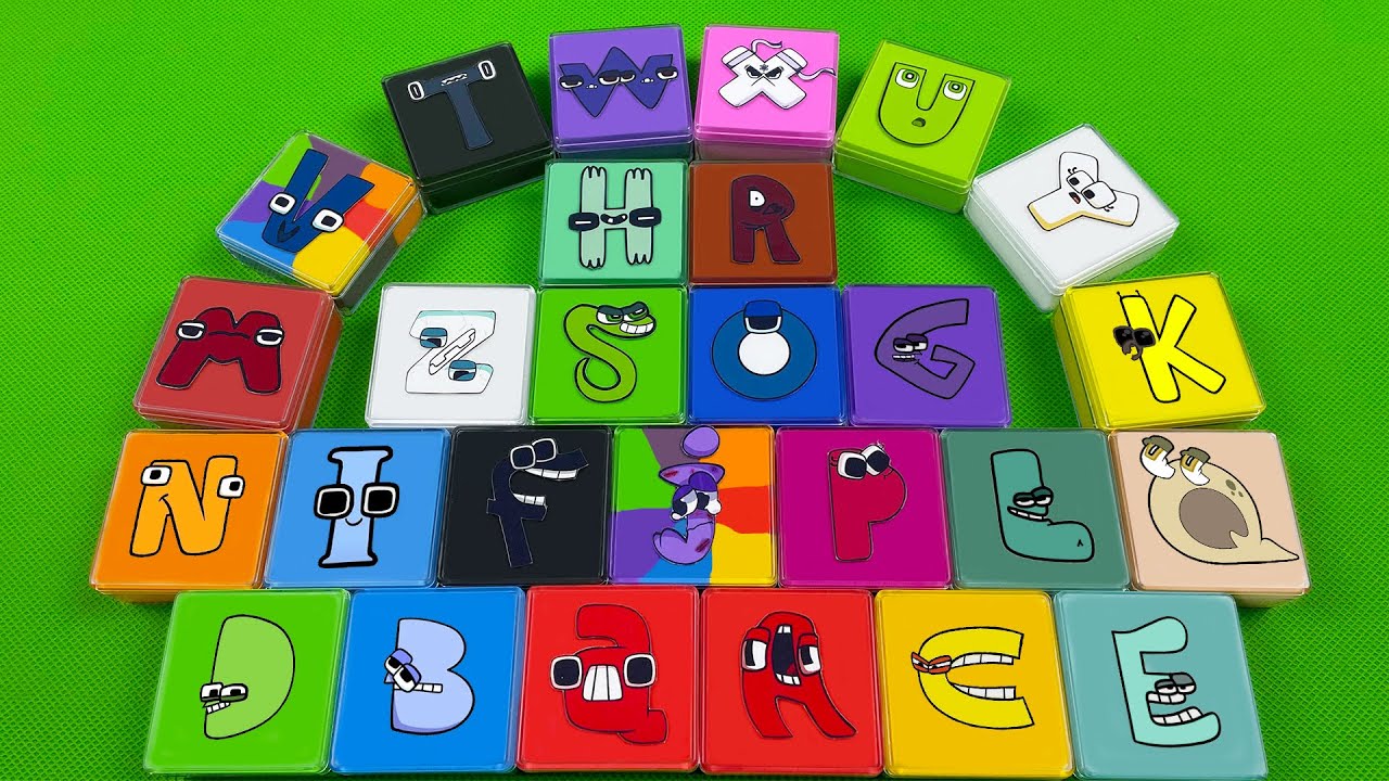 Alphabet Lore - Looking For A-Z SLIME Coloring With Square! ASMR Slime ...