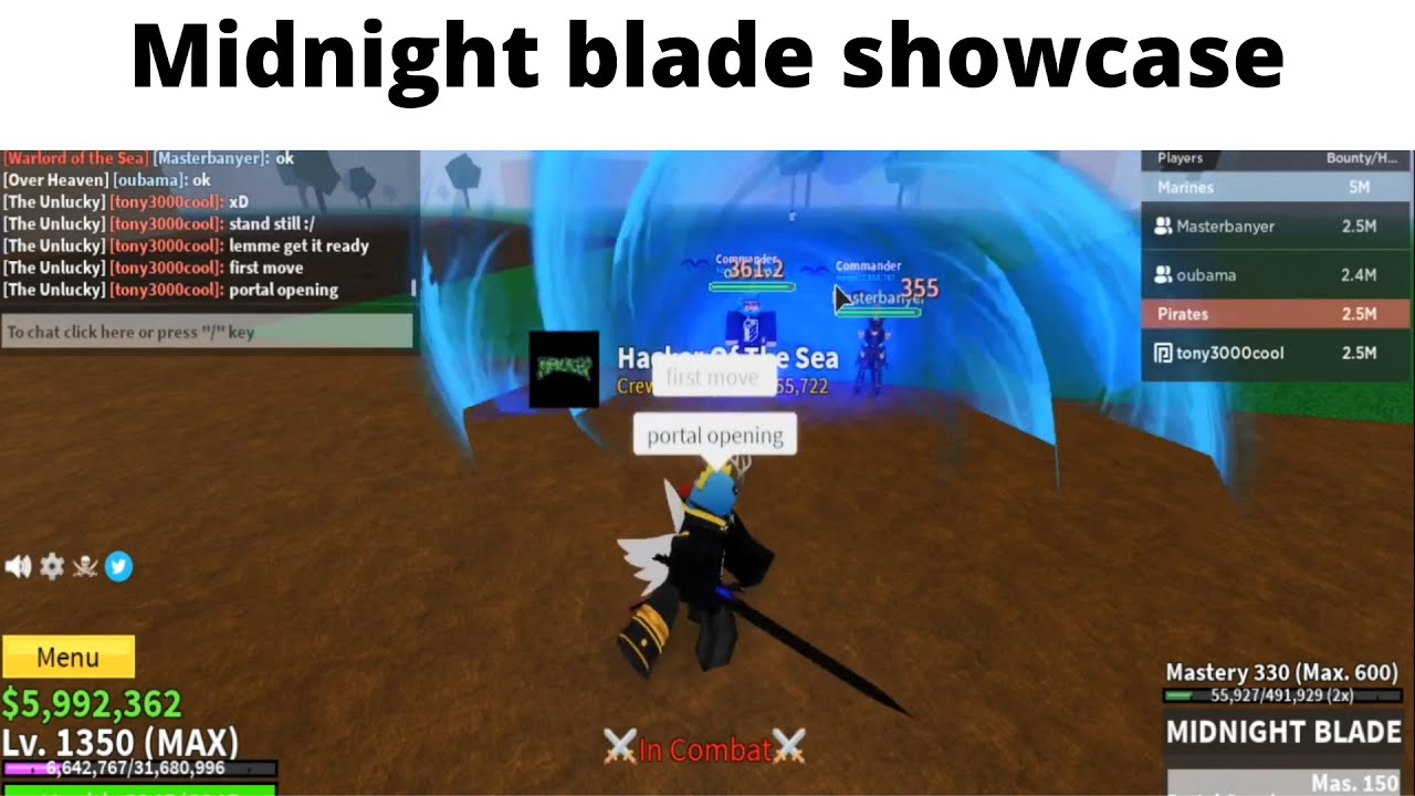 midnight blade(showcase and pvp) - YouTube