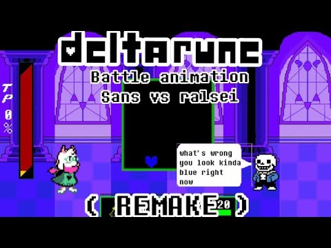 Ralsei vs Sans// Deltarune battle animation (pre- serect boss fight ...