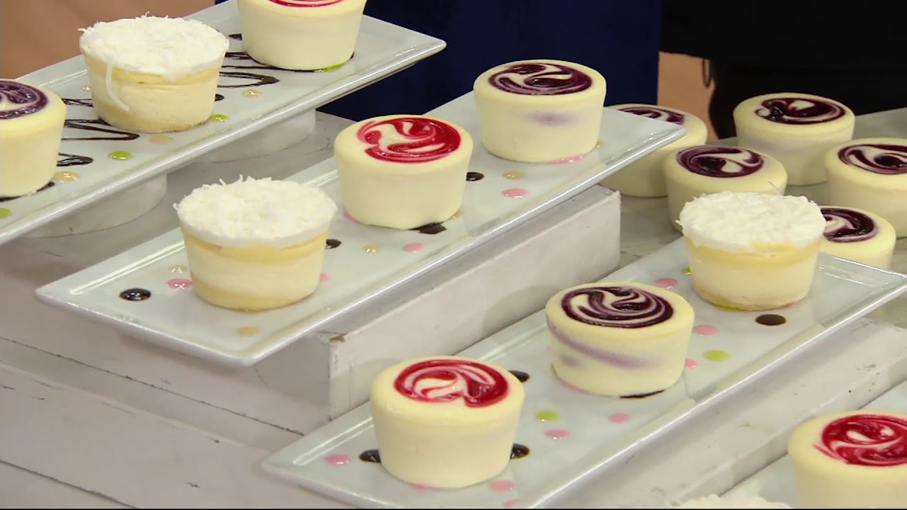 Junior's (18) 4 oz. Summer Mini Cheesecake Assortment on QVC - YouTube
