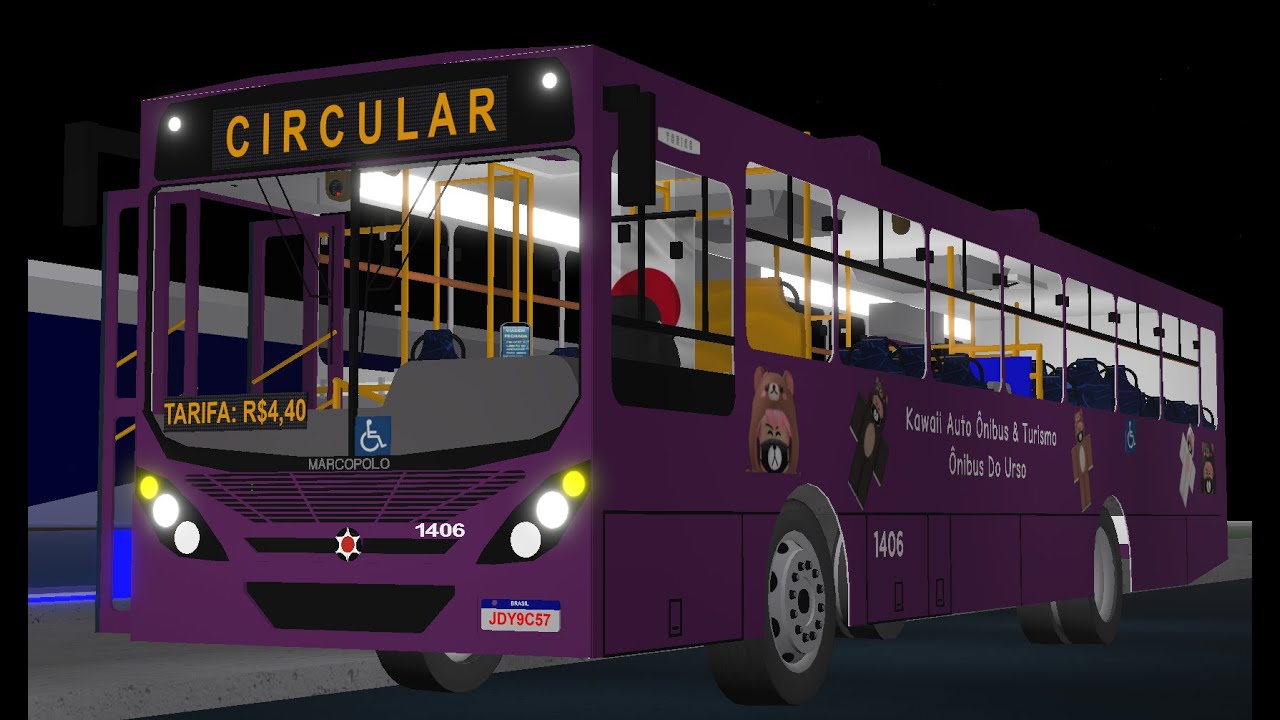 ROBLOX Buses: Guilherme Turismo 1406 @ Circular Route (Admin Bus) - YouTube