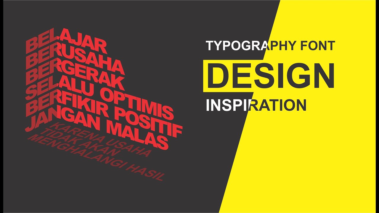 Typography poster menggunakan corel Draw - YouTube