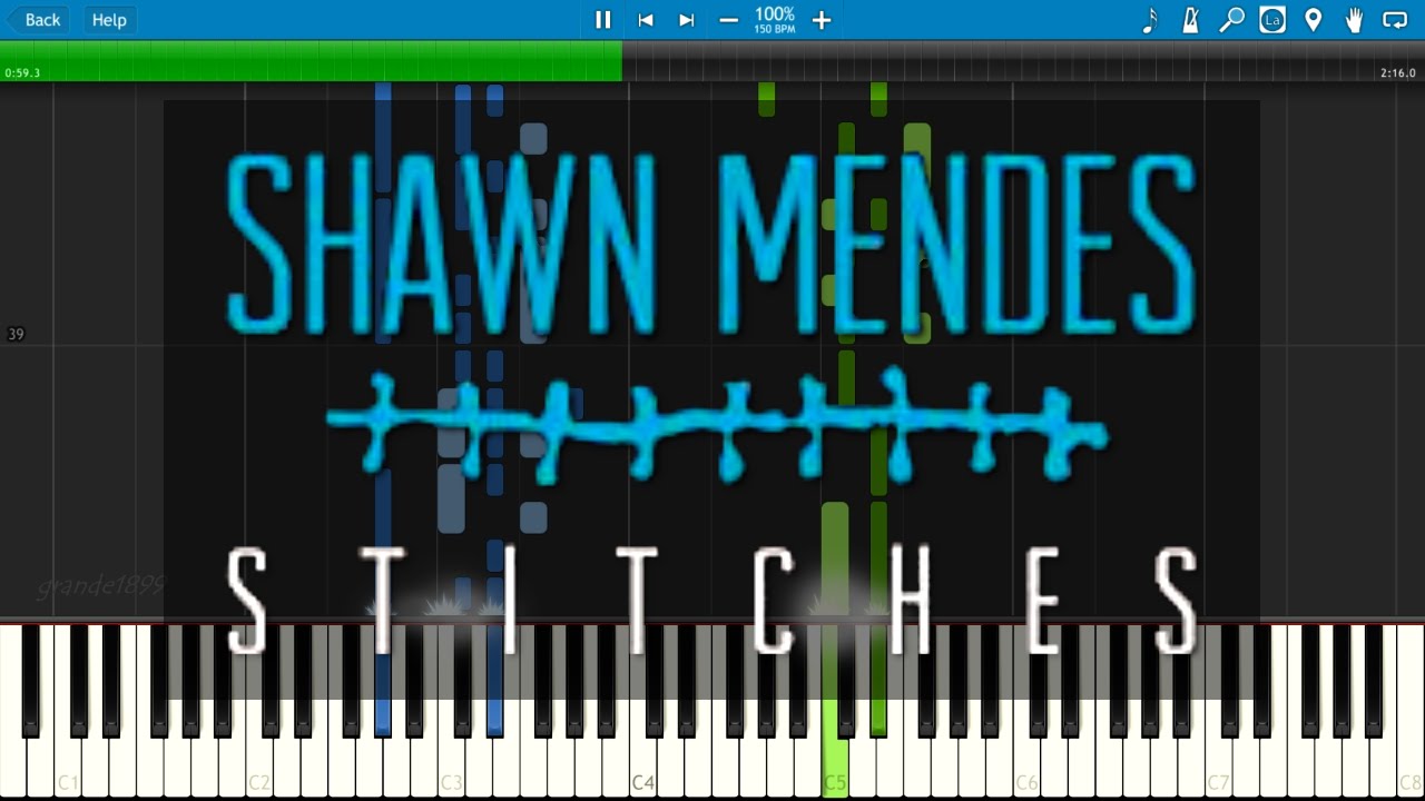 Shawn Mendes - Stitches - Piano Cover / Tutorial with Sheet Music - YouTube