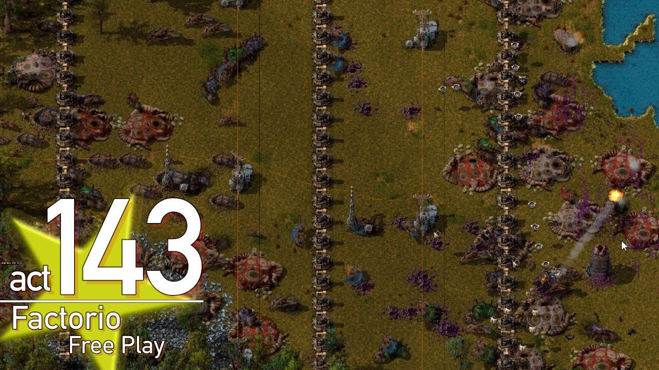 act 143「Factorio FreePlay」【SLG】ローラー作戦 - YouTube