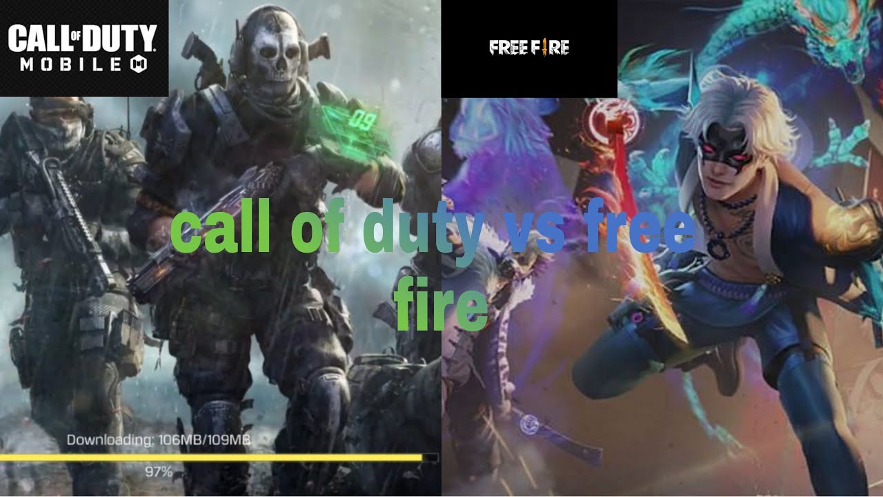 Call Of Duty Mobile VS Free Fire Gameplay | cod vs free fire gameplay ...